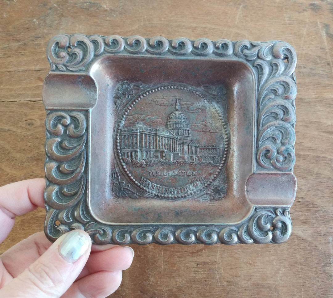 Vintage Ashtray US Capitol Washington DC Made in USA Copper Square ...