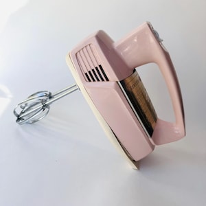 Vintage Pink Electric Hand Mixer General Electric Portable Mixer Petal ...