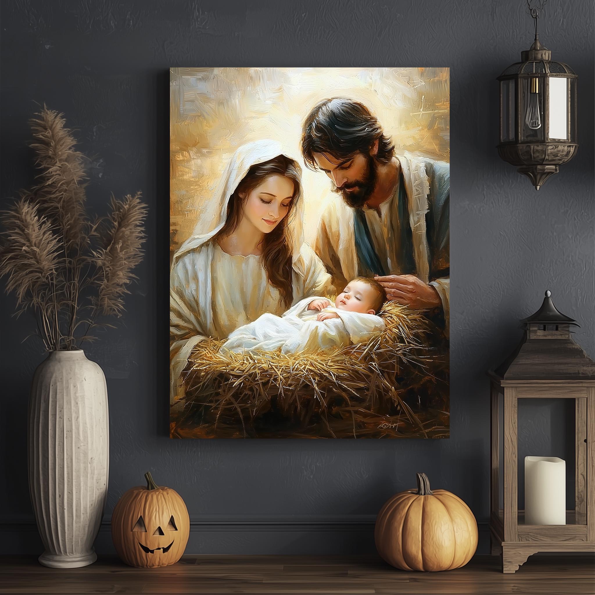 Holy Family Nativity Canvas: Christian Home Decor - Etsy