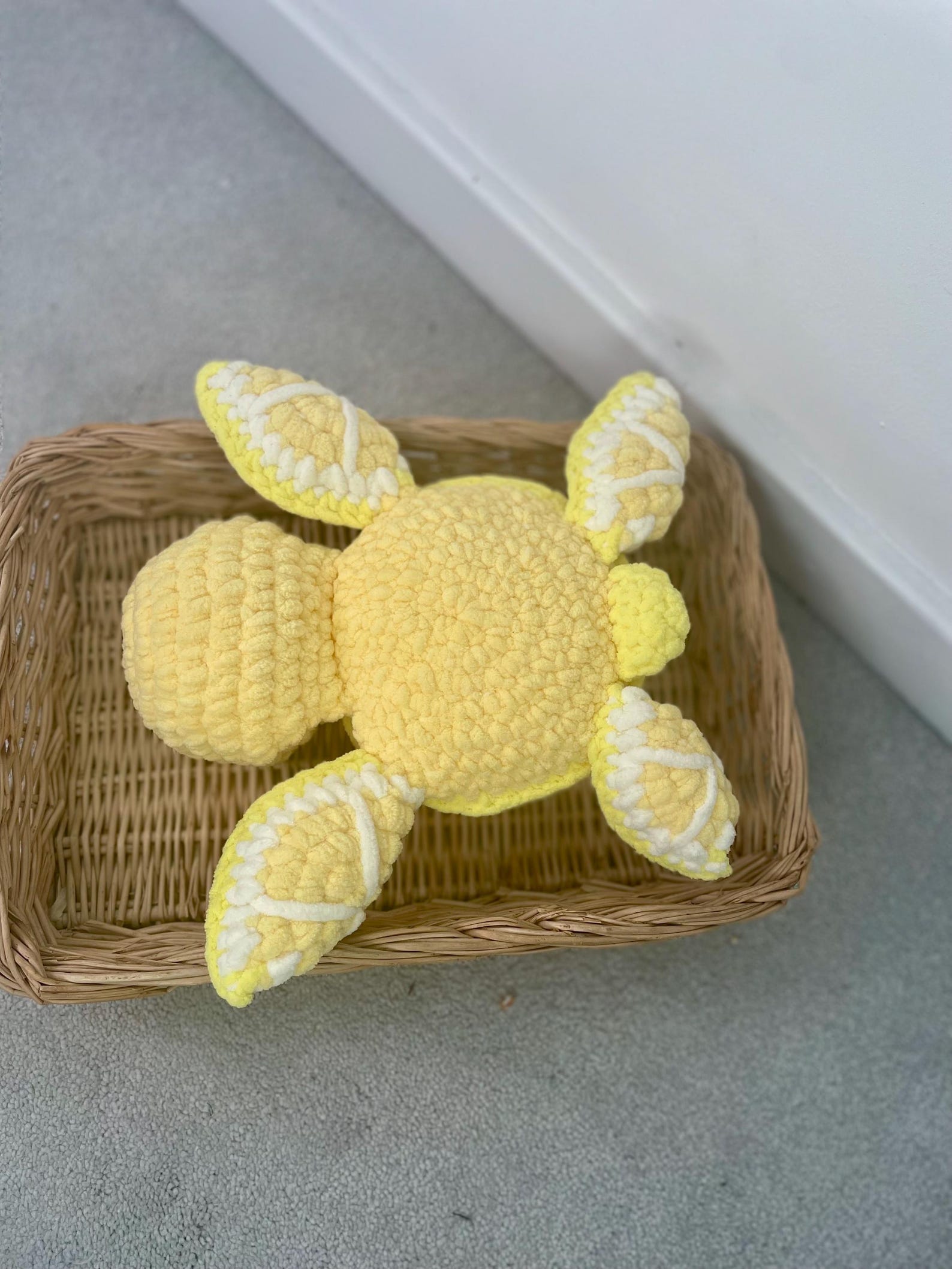 Lemon Crochet Turtle, Handmade Plush Toy, Yellow Amigurumi Turtle, Soft ...