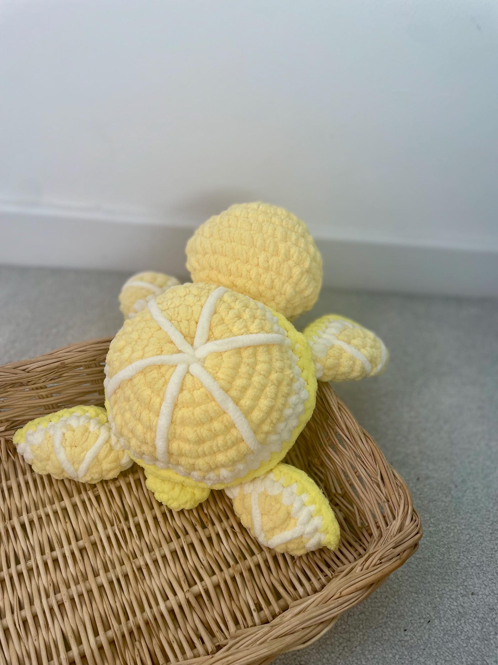 Lemon Crochet Turtle, Handmade Plush Toy, Yellow Amigurumi Turtle, Soft ...