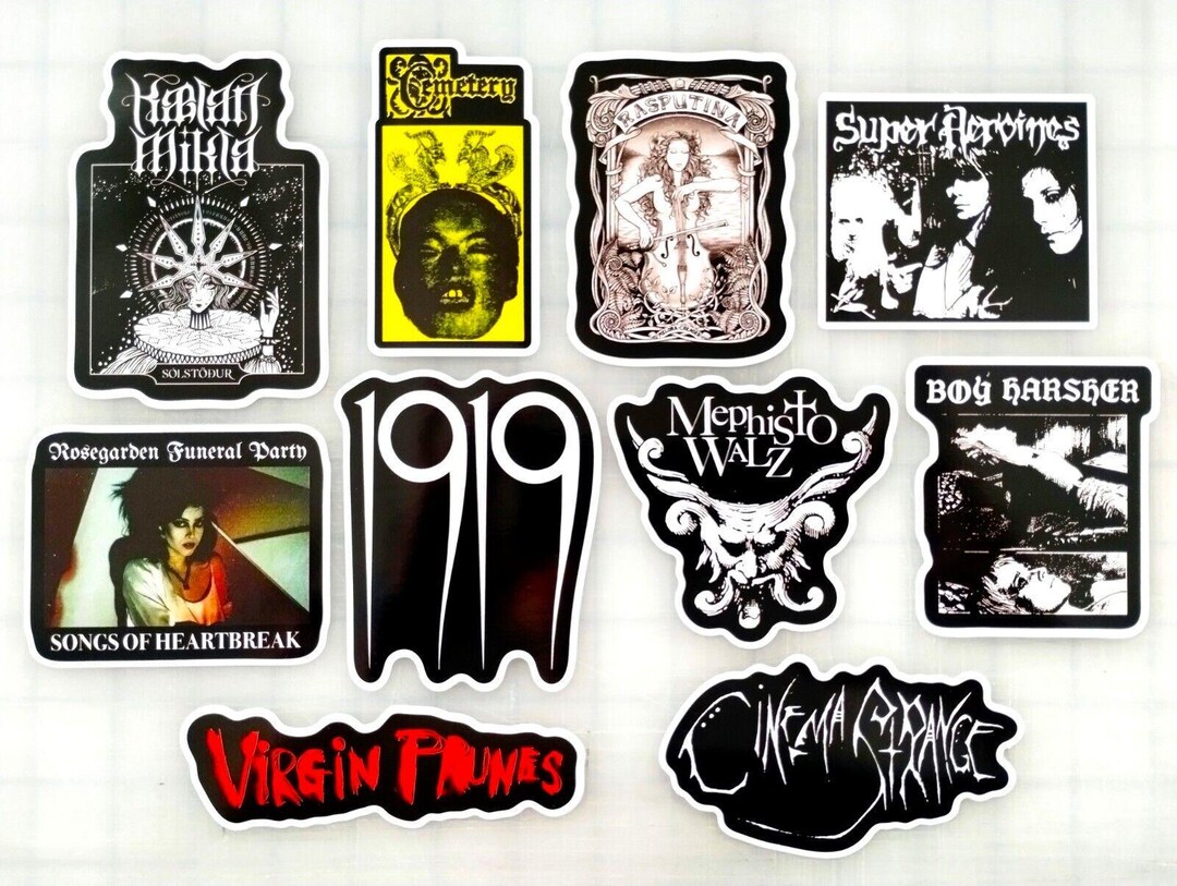 Goth / Gothic Sticker Pack (10 Stickers) SET 6 Vinyl Decals 80's New ...