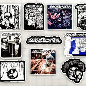 Dystopia / Crust Punk Band Sticker Pack (10 Stickers) Grindcore ...