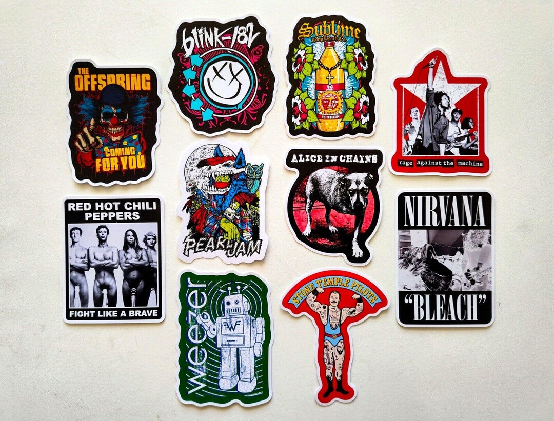 90's Alternative Sticker Pack (10 Stickers) SET 12 Vinyl Decals Grunge ...