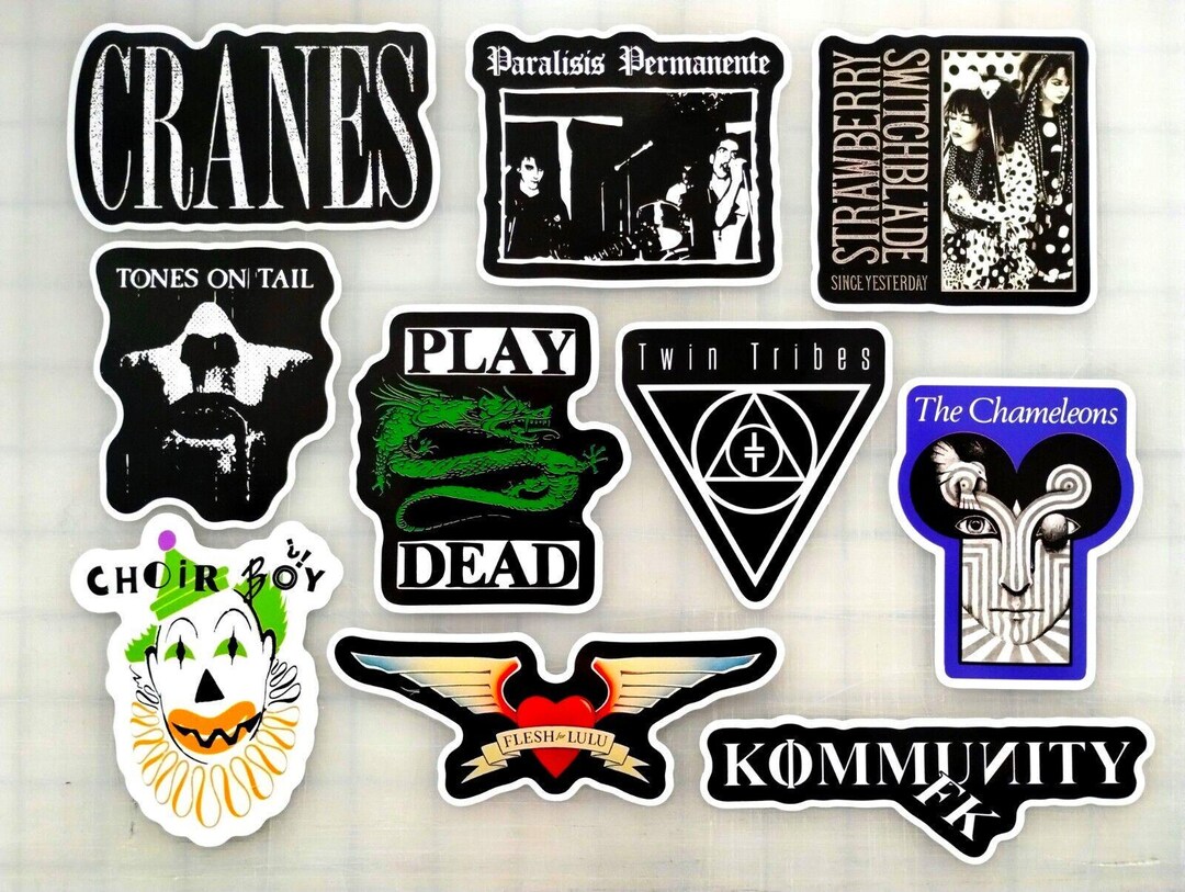 Goth / Gothic Sticker Pack (10 Stickers) SET 7 Vinyl Decals 80's New ...