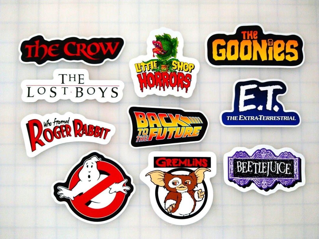 Classic Movie Sticker Lot (10 Stickers) SET 1 Sci-fi Horror Adventure ...