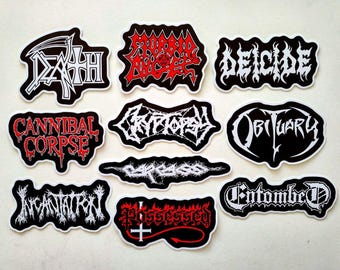 Death Metal Sticker Pack (10 Stickers) Set 1 Vinyl Decals Black Slam ...