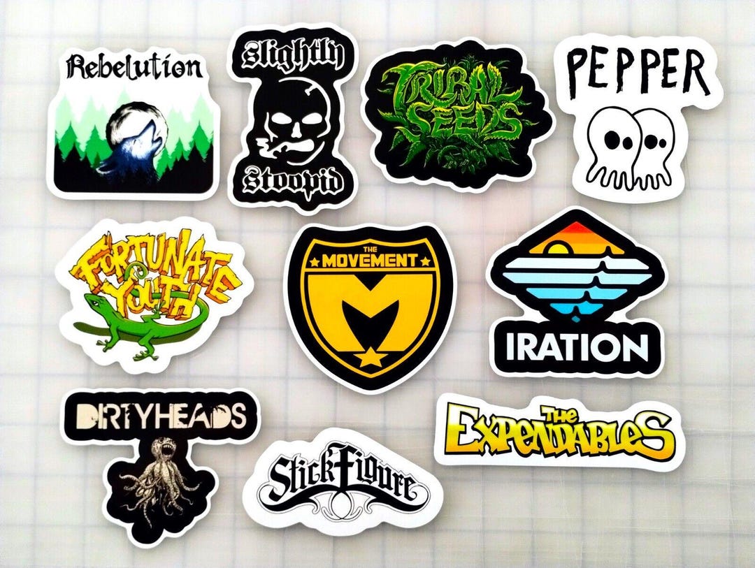 Modern Reggae Sticker Pack (10 Stickers) SET 1 Vinyl Decals Ska Punk ...