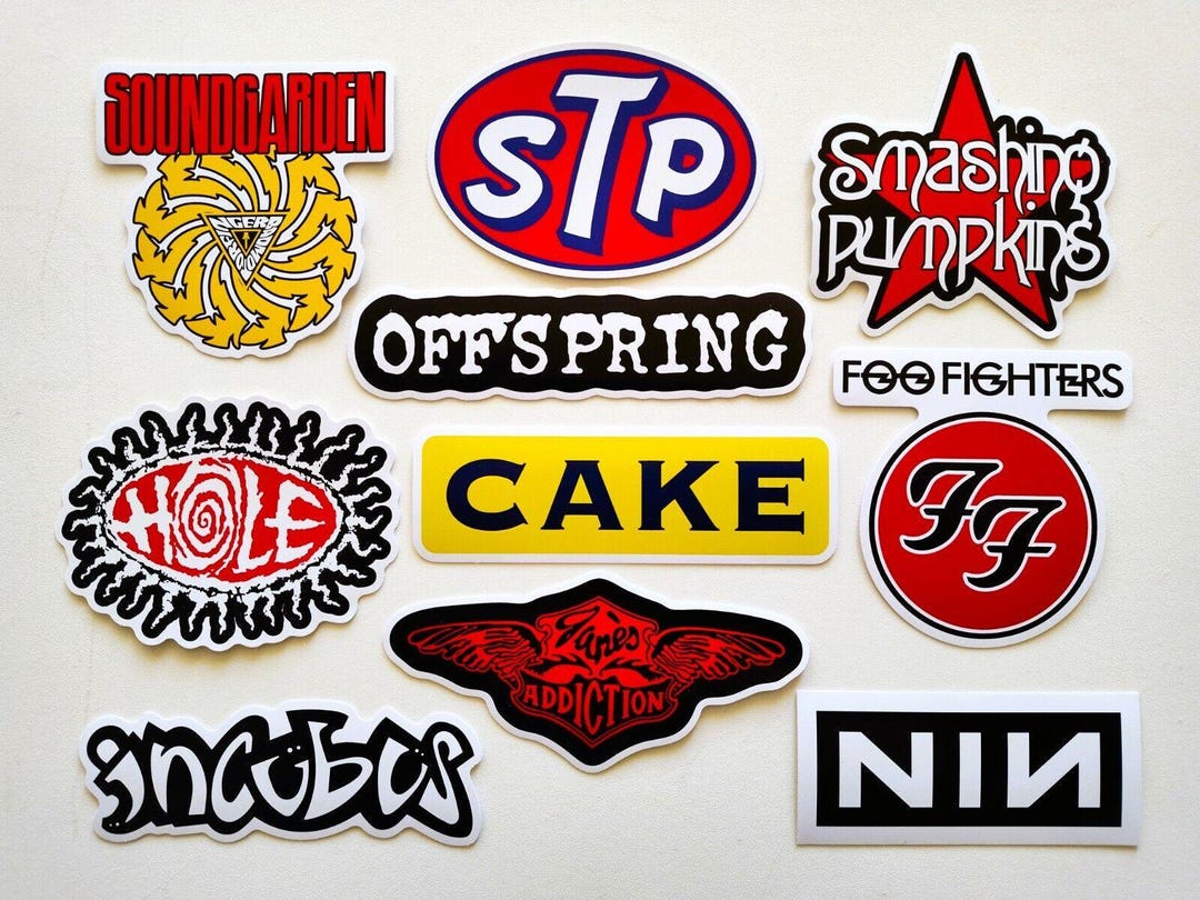 90's Alternative Sticker Pack (10 Stickers) SET 2 Vinyl Decals Grunge ...