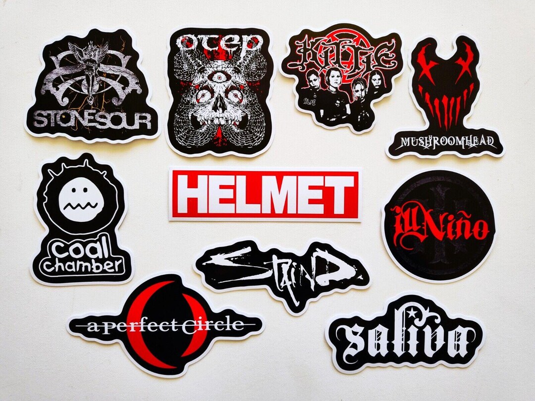 Nu Metal Sticker Pack (10 Stickers) Set 3 Vinyl Decals Death Black Hard ...