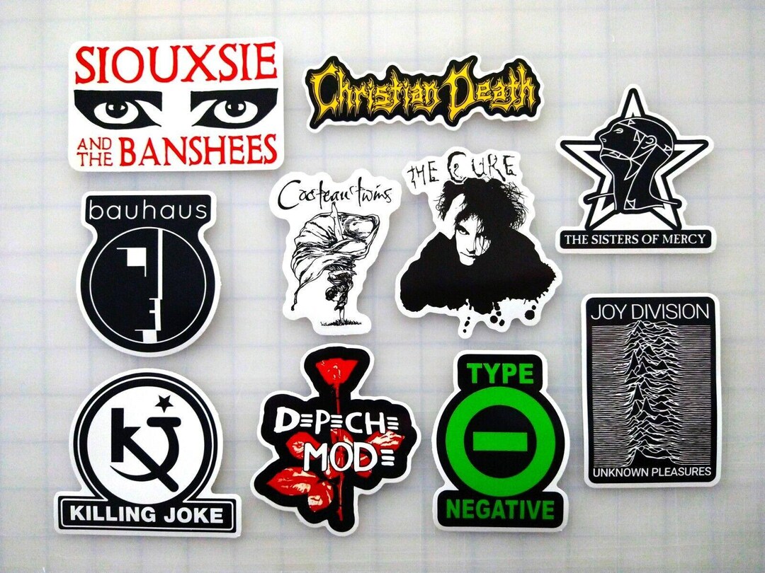 Goth / Gothic Sticker Pack (10 Stickers) SET 1 Vinyl Decals 80's New ...