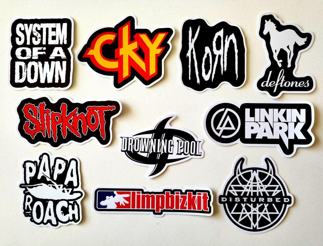 Nu Metal Sticker Pack (10 Stickers) Set 1 Vinyl Decals Death Black Hard ...