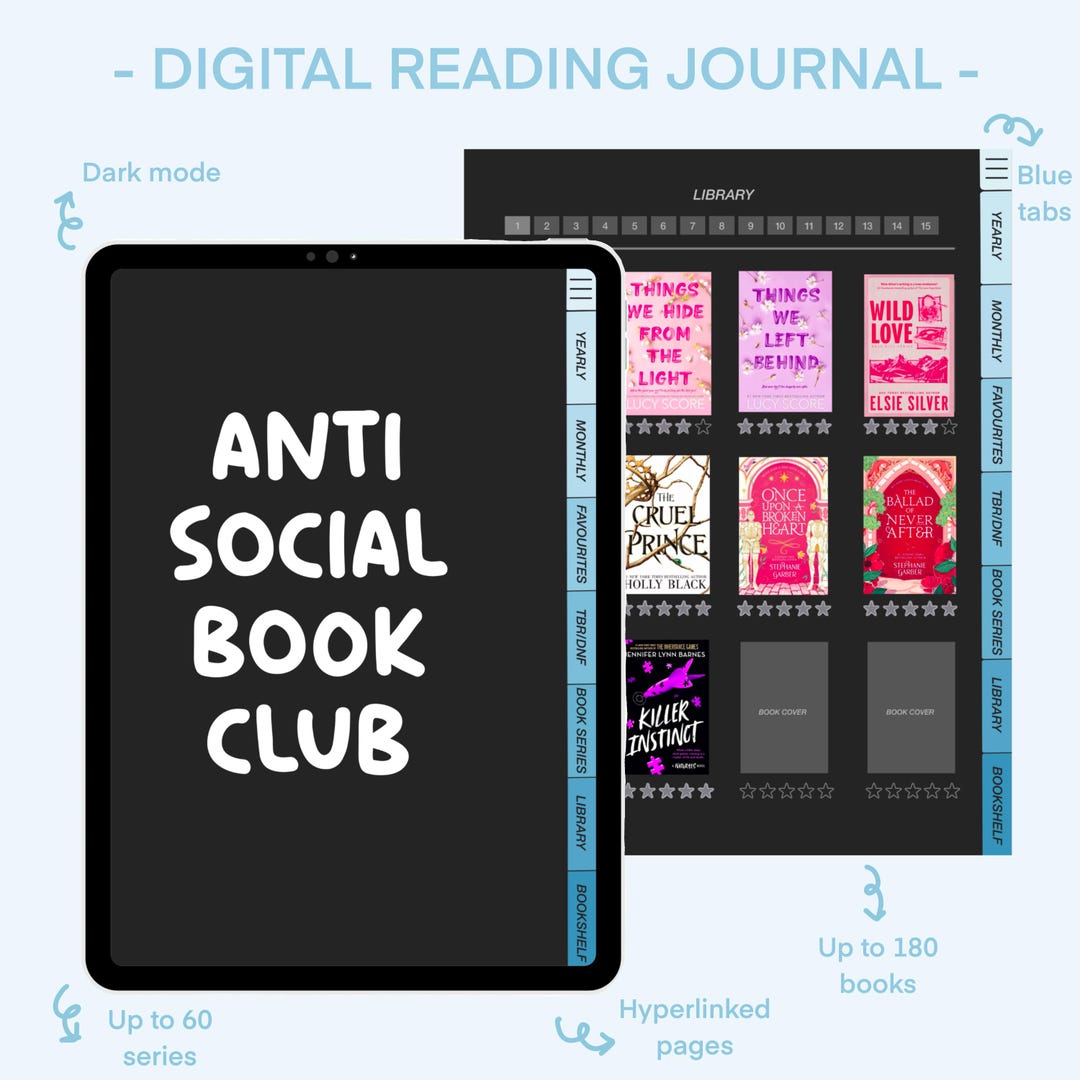 Digital Book Log | Aesthetic Reading Tracker & Journal | Book Review ...