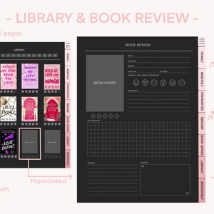 Digital Book Log | Aesthetic Reading Tracker & Journal | Book Review ...