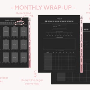 Digital Book Log | Aesthetic Reading Tracker & Journal | Book Review ...