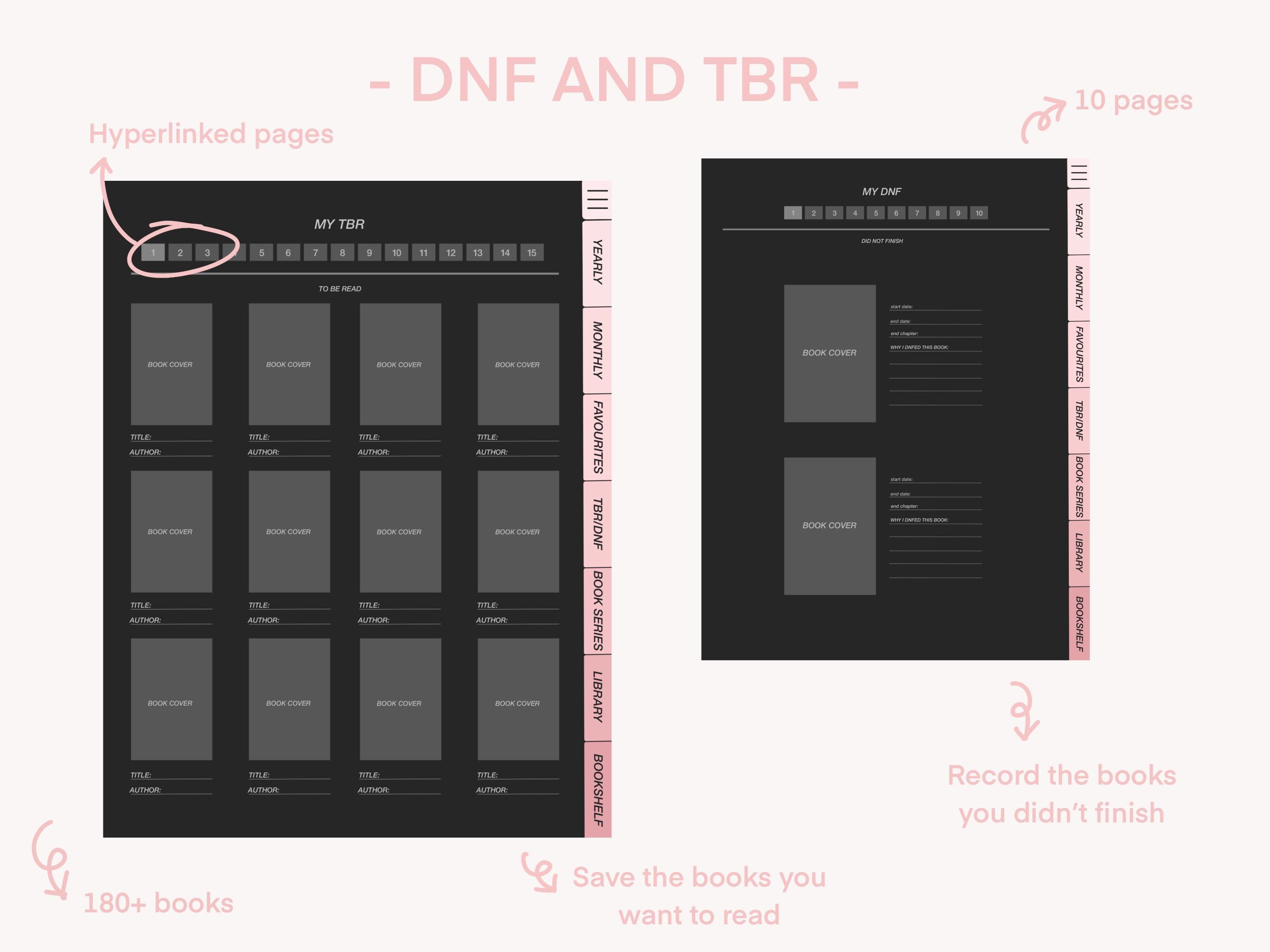 Digital Book Log | Aesthetic Reading Tracker & Journal | Book Review ...