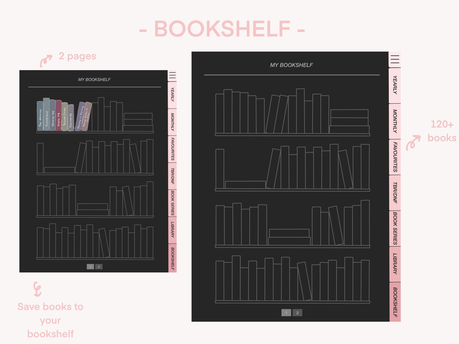 Digital Book Log | Aesthetic Reading Tracker & Journal | Book Review ...