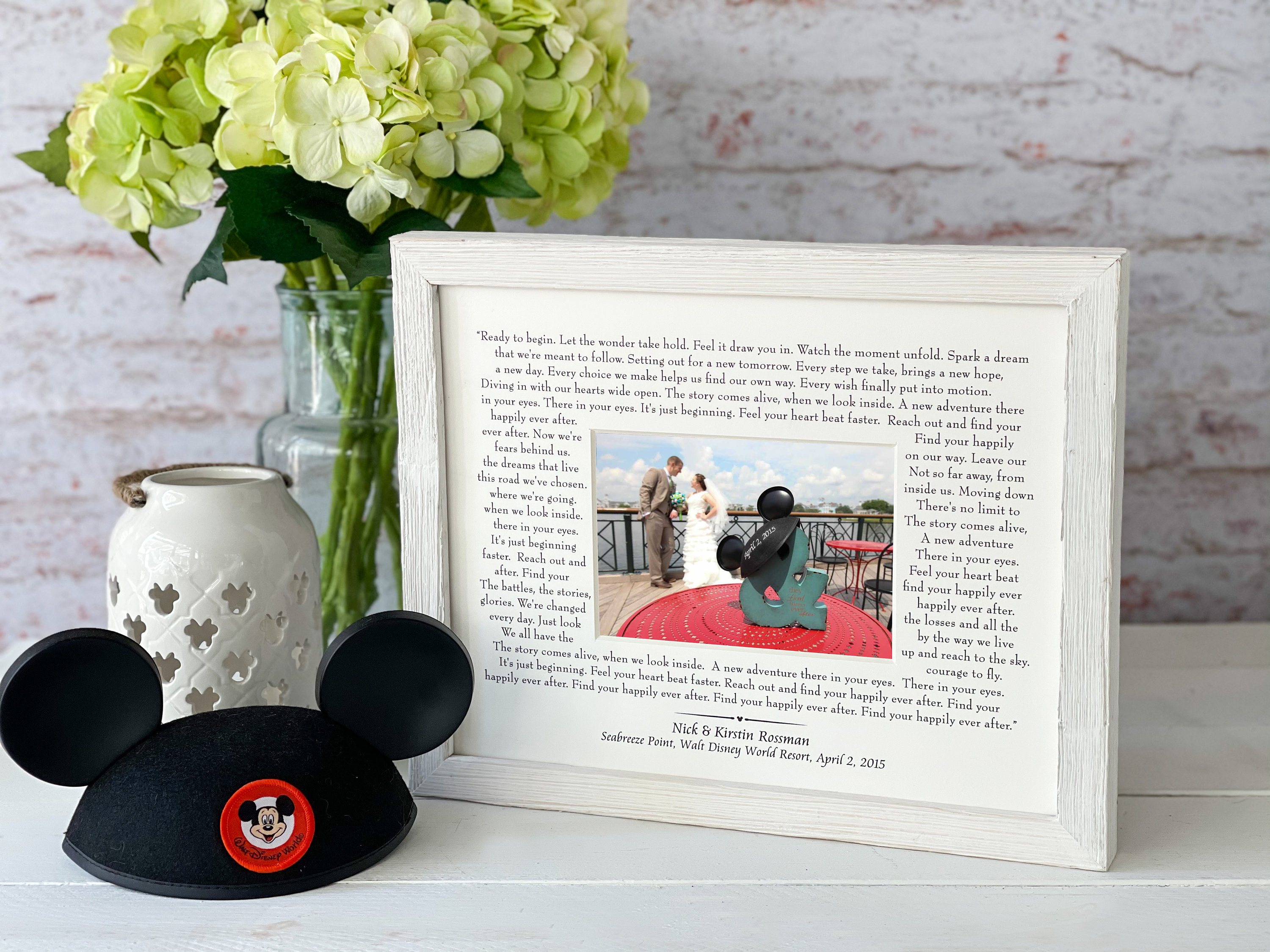 Disney Photo Mat Personalized With Names Happily Ever After Engagement ...