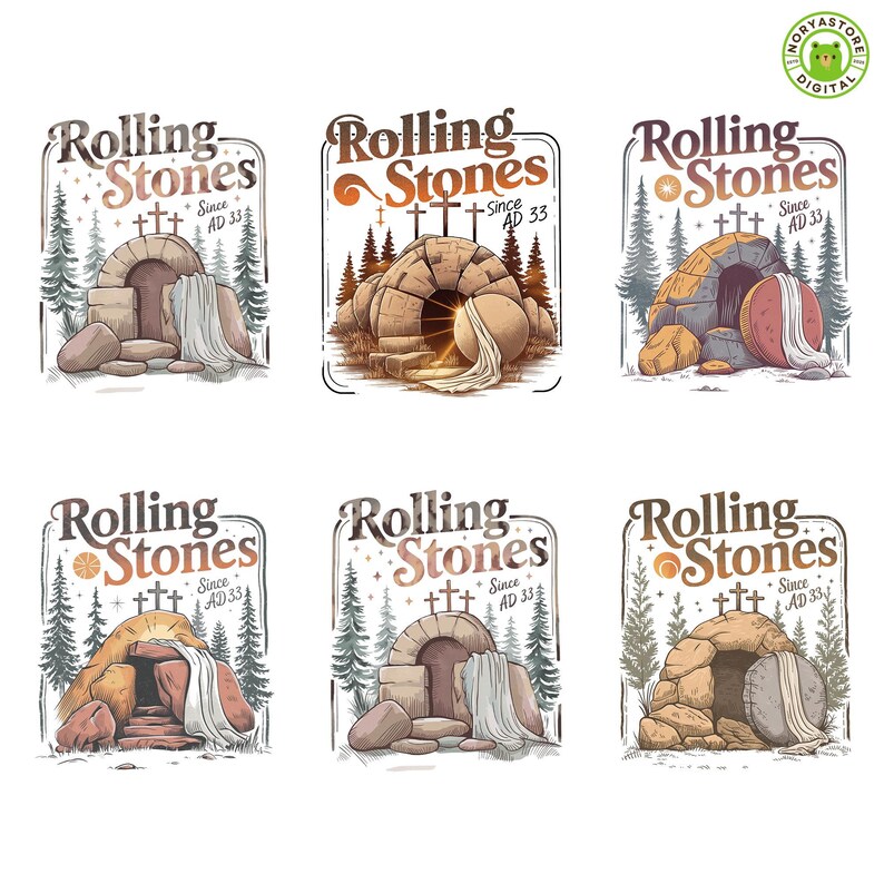 10+ Christian Rolling Stones PNG; Christian Easter Png Bundle; He is ...
