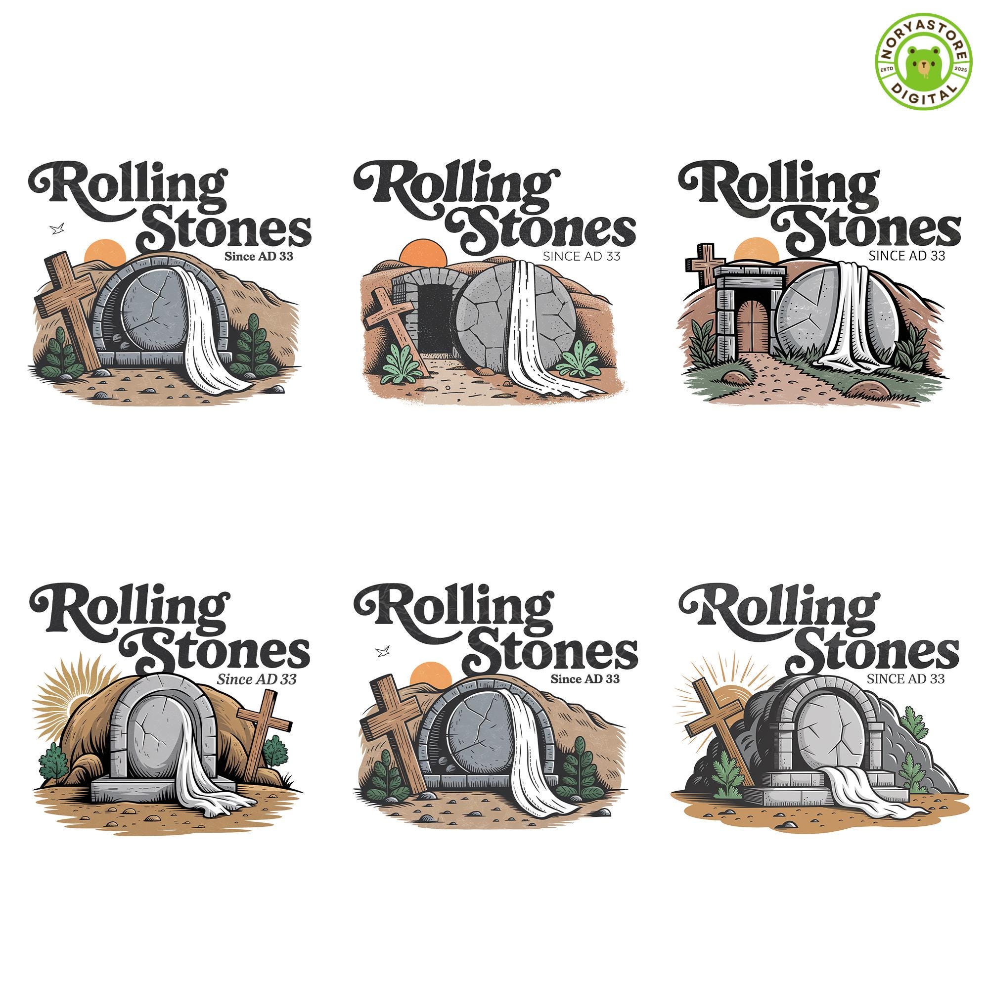 10+ Christian Rolling Stones PNG; Christian Easter Png Bundle; He is ...