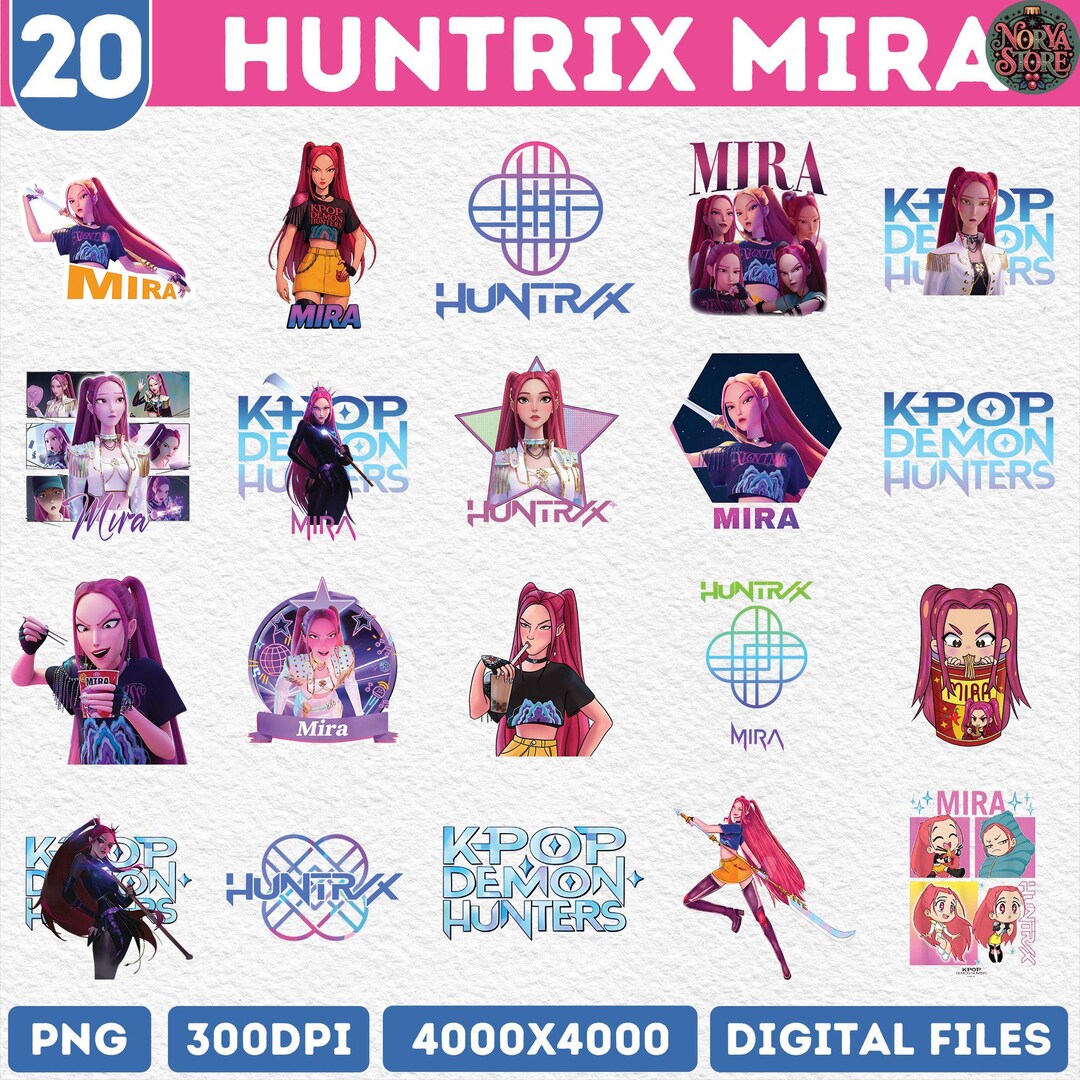 20+ Kpop Demon Hunters Png Bundle, Huntrix Team Png, Huntrix Movies Png ...