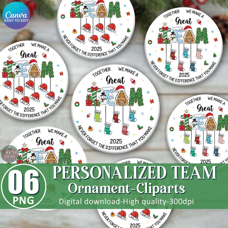Team Ornament Decal - Etsy