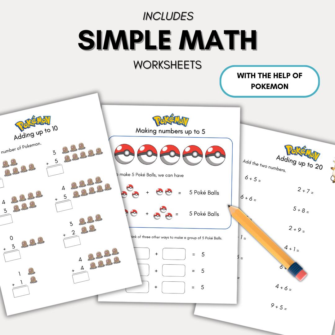 70+ Pokemon Ultimate Worksheet Bundle, Printable Activities, Preschool ...