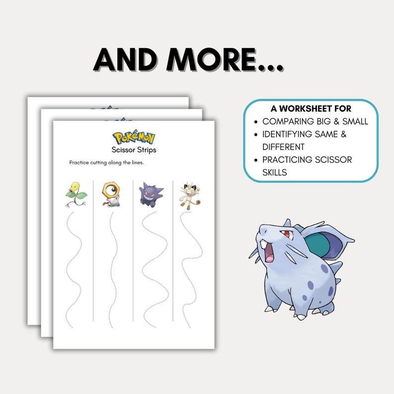 70+ Pokemon Ultimate Worksheet Bundle, Printable Activities, Preschool ...