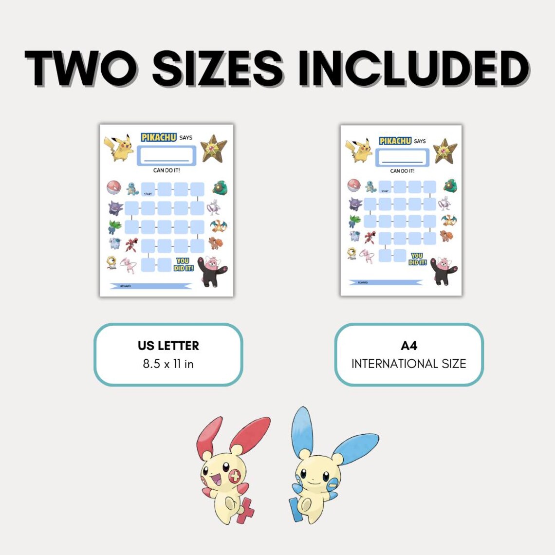 Pokemon Pikachu Reward Chart Printable for Kids, Sticker Chart, Toddler ...