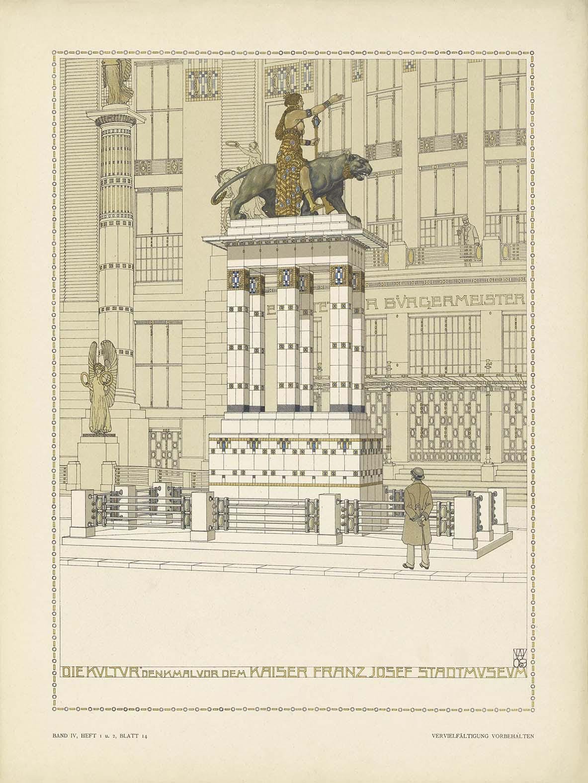 Otto Wagner | Kaiser Franz Josef Stadtmuseum Denkmal "die Kultur ...