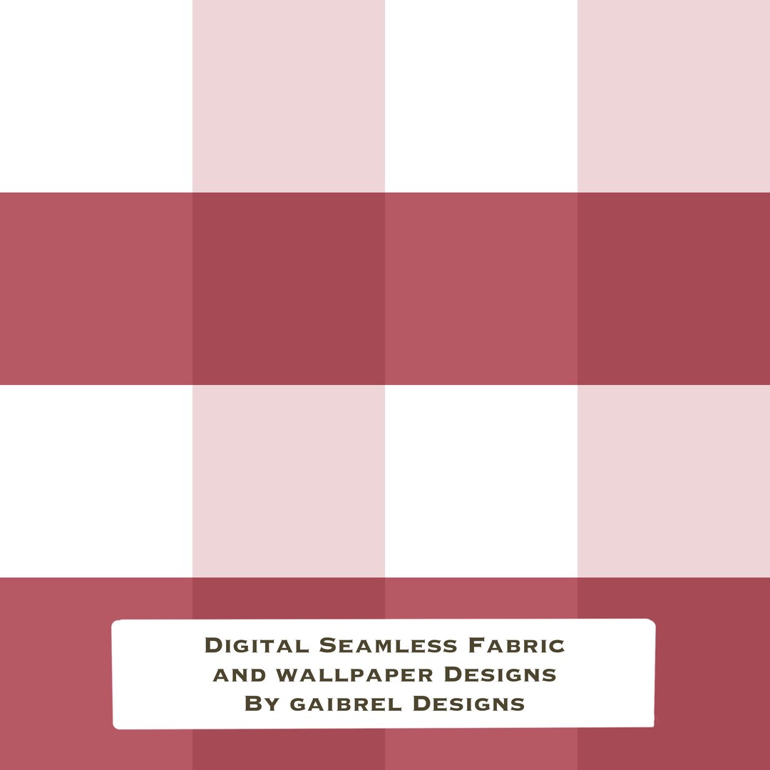 Fabric and Wallpaper Digital Download Raspberry Red Gingham Pattern ...