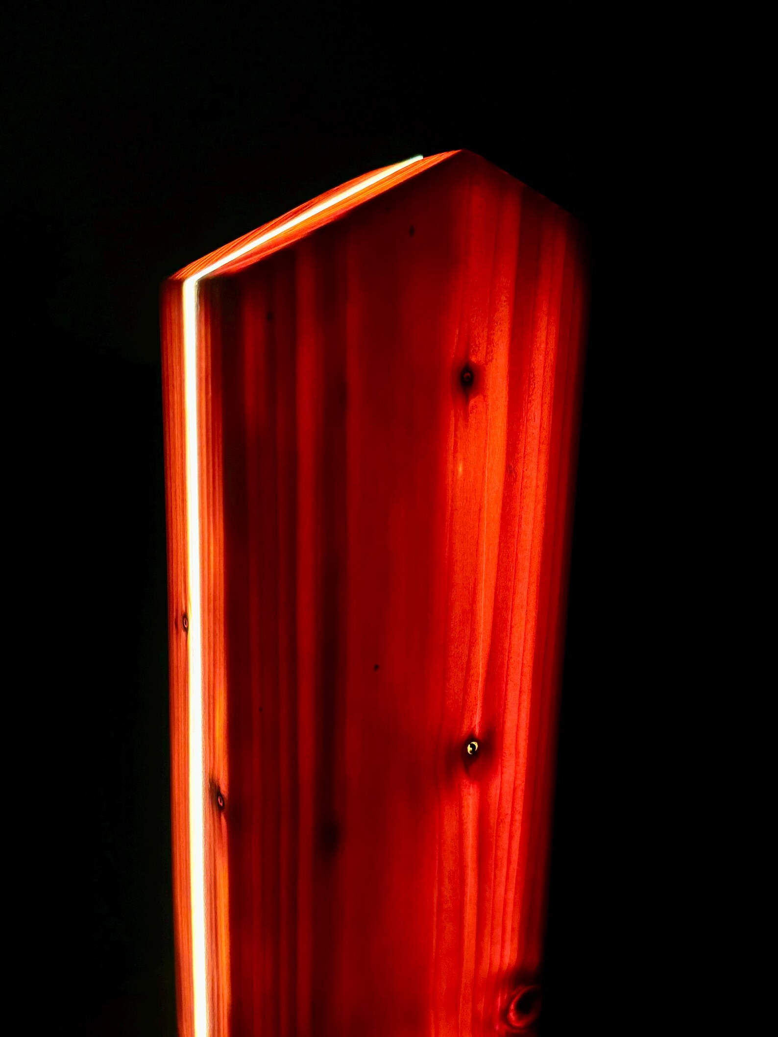 Handcrafted Designer Pine Wood LED Lamp – A Unique Masterpiece by ...