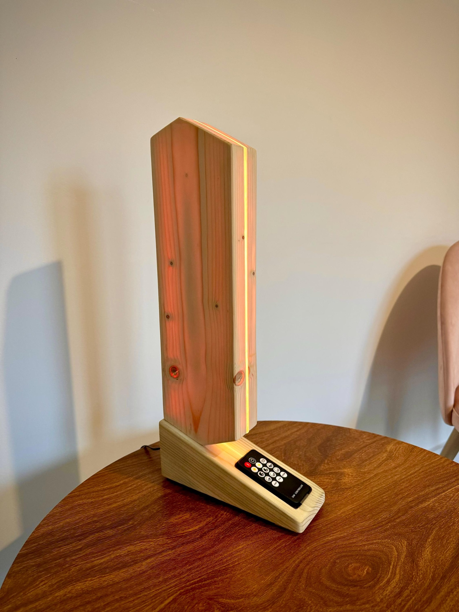 Handcrafted Designer Pine Wood LED Lamp – A Unique Masterpiece by ...
