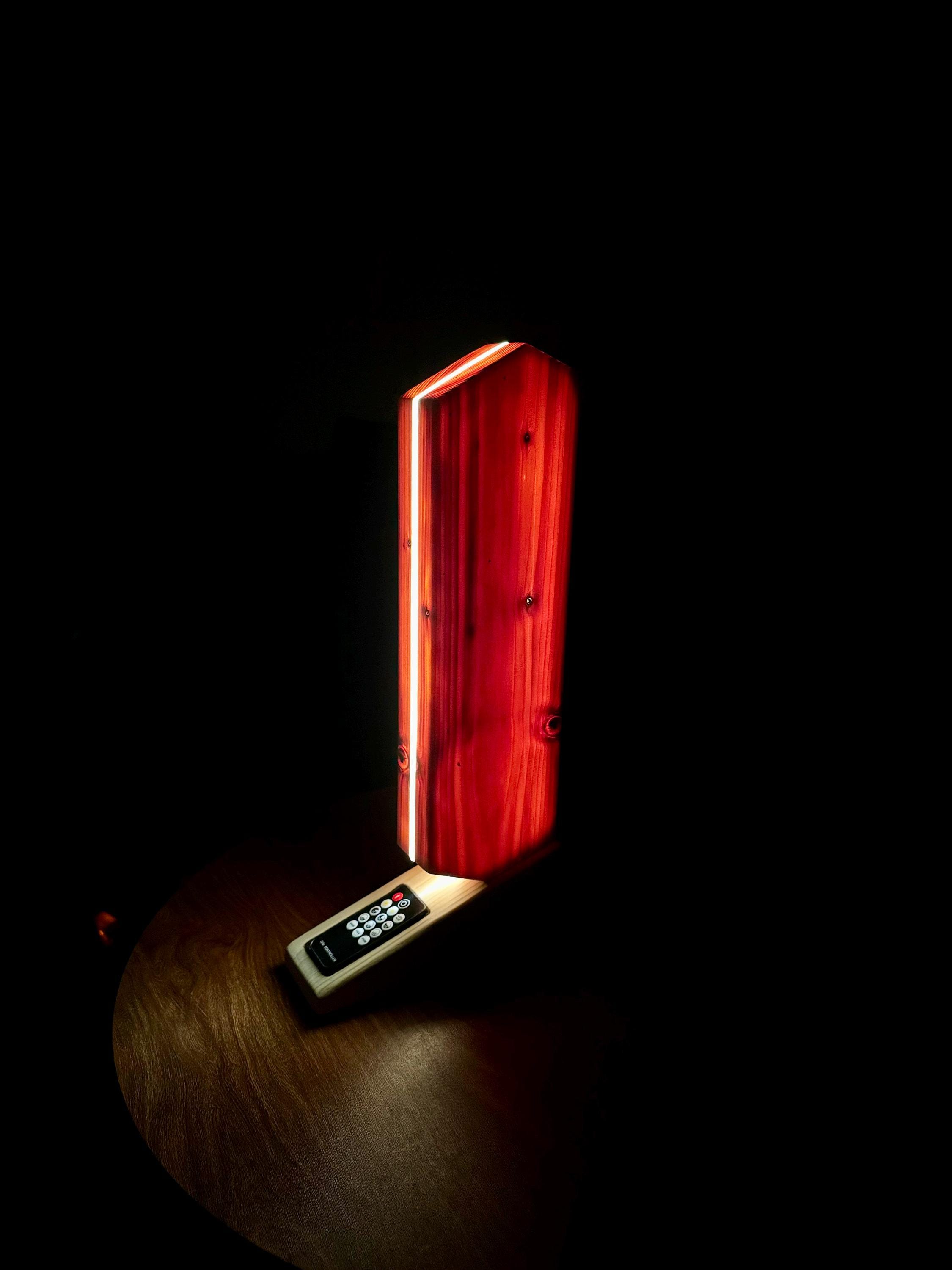 Handcrafted Designer Pine Wood LED Lamp – A Unique Masterpiece by ...