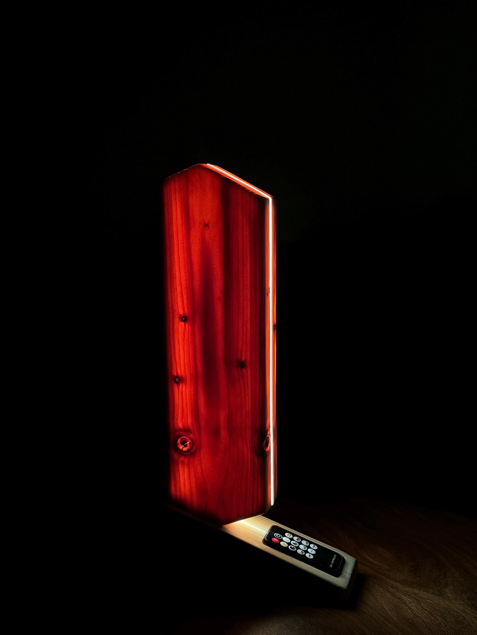 Handcrafted Designer Pine Wood LED Lamp – A Unique Masterpiece by ...