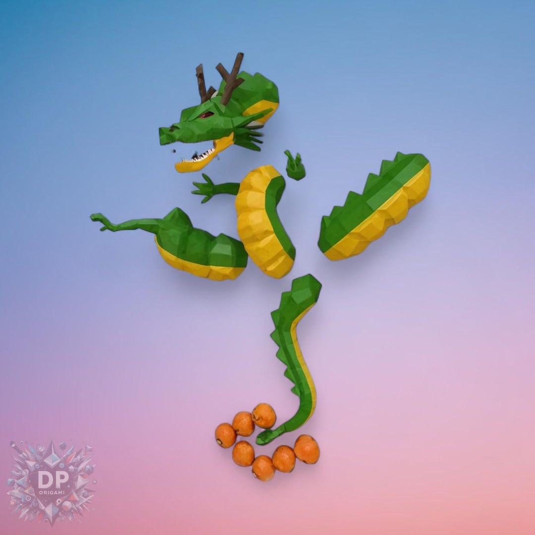Dragon Polygonal DIY Paper/diy 3D Dragon Statues/diy Gift Paper Dragon ...
