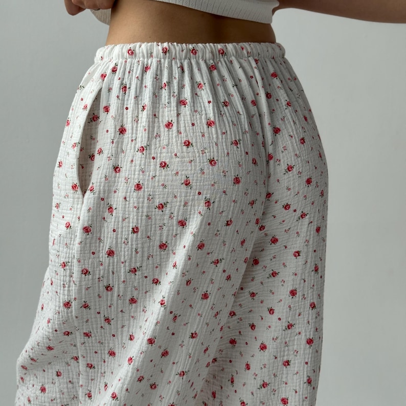 Organic Cotton Muslin Pajama Pants: Women's Lounge Wear - Etsy