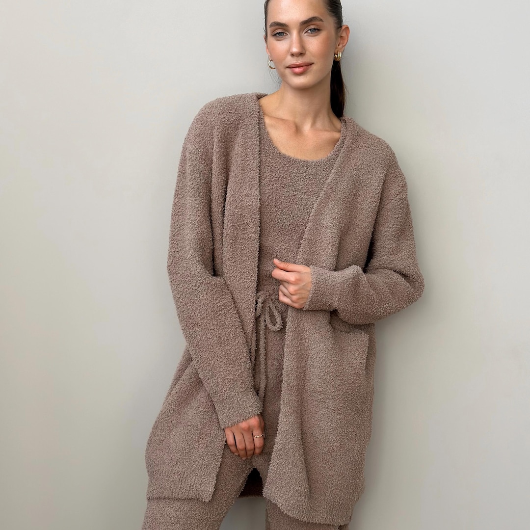 Women Homewear Knit Cardigan Lounge and Sleepwear Cozy Clothes Soft ...