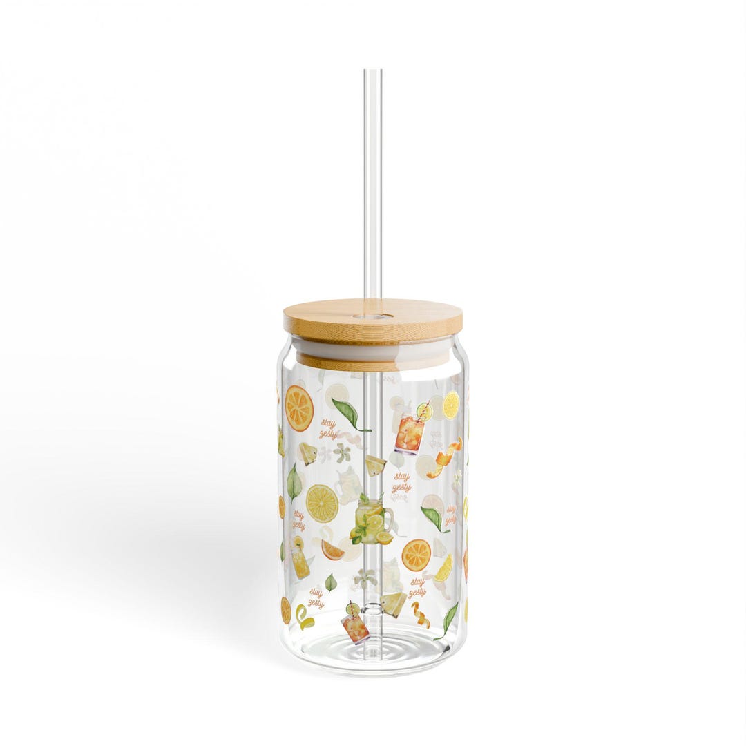 Stay Zesty Citrus Tumbler-cute Aesthetic Iced Coffee Cup With Lid,straw ...