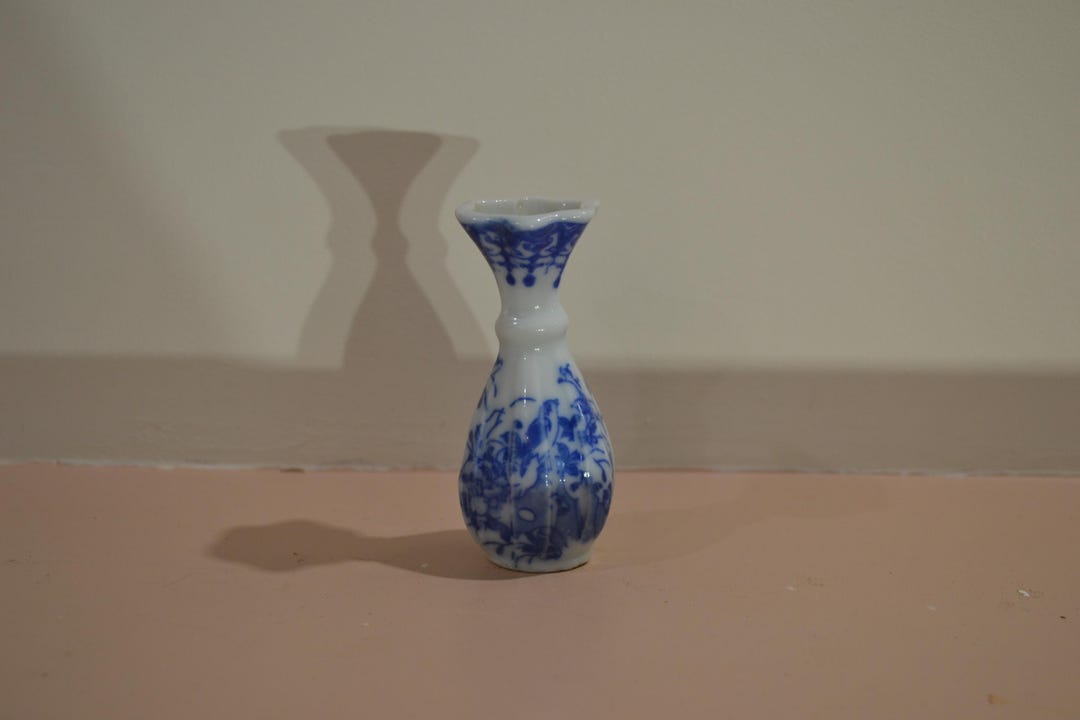 Miniature Chinese Porcelain Vase – Kangxi Style Blue and White Decor (9 ...