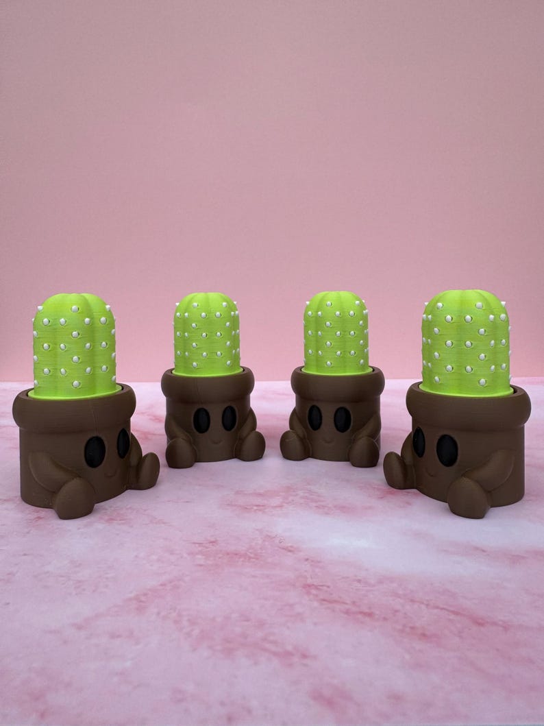 Cute Clicker Cactus Fidget Toy – Handmade Desk Buddy, Stress Relief ...