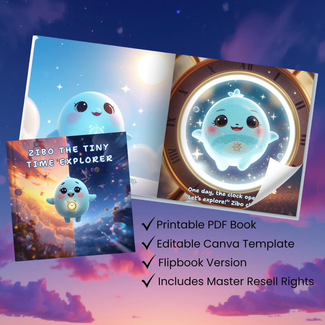 Kids Time Learning Book Printable, Day and Night Story for Kids, Zibo ...