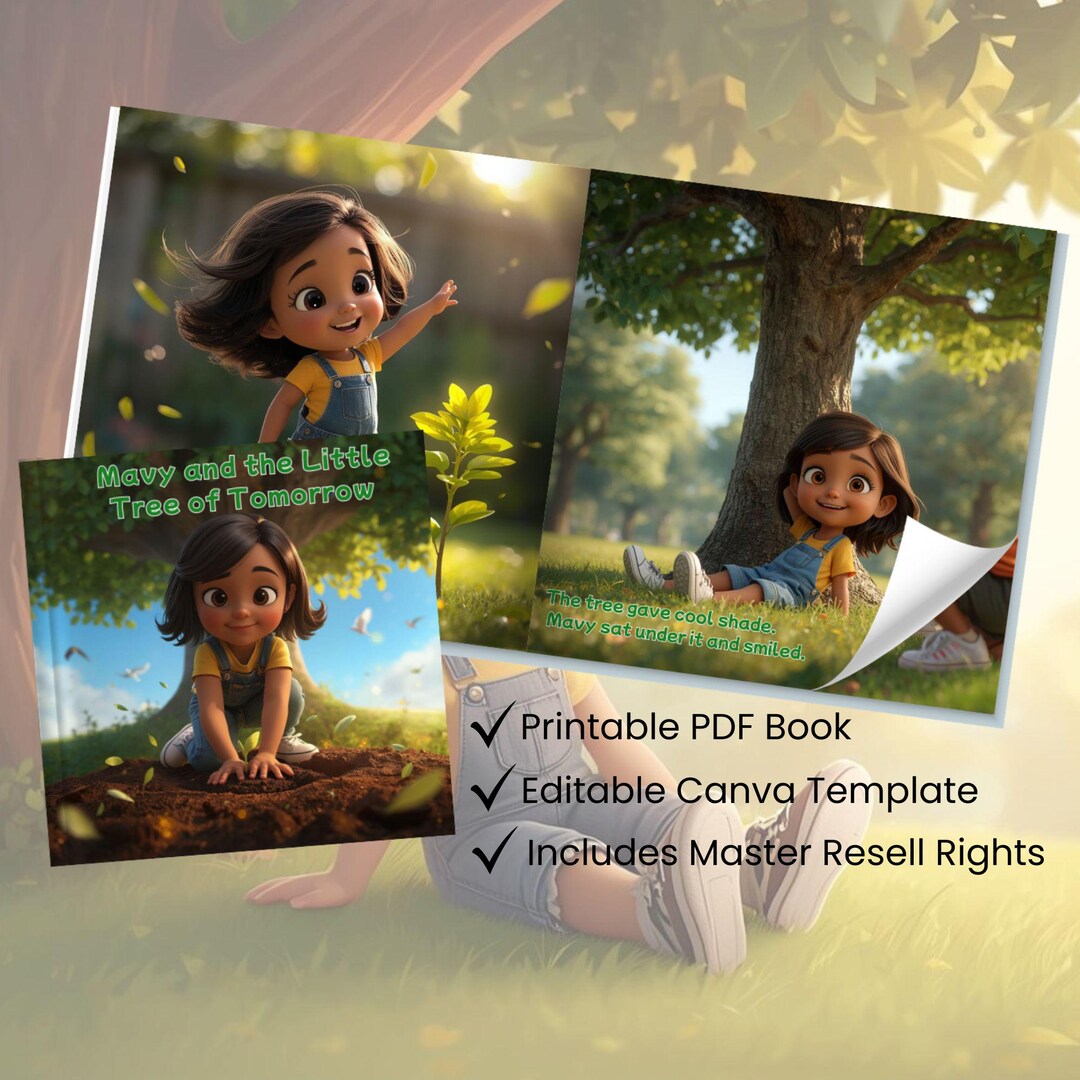 Planting Trees Story for Kids Printable, Environmental Book for Kids ...