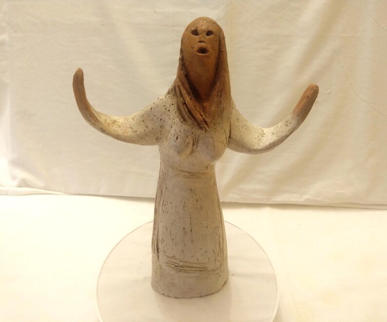 Vintage Terracotta Statue by GAZZARRI Italy, Author's Sculpture of a ...
