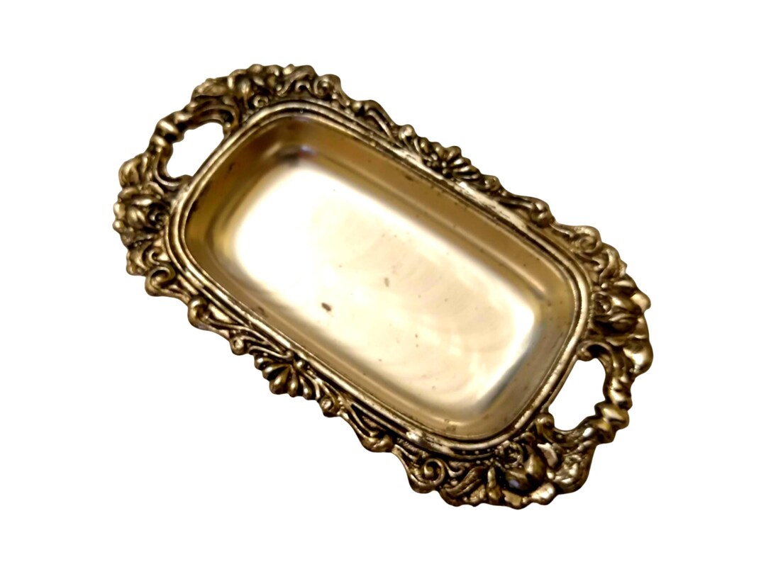 TALY Vintage Silver Tray, 1000 First Patina Antique Italian Silver Bowl ...