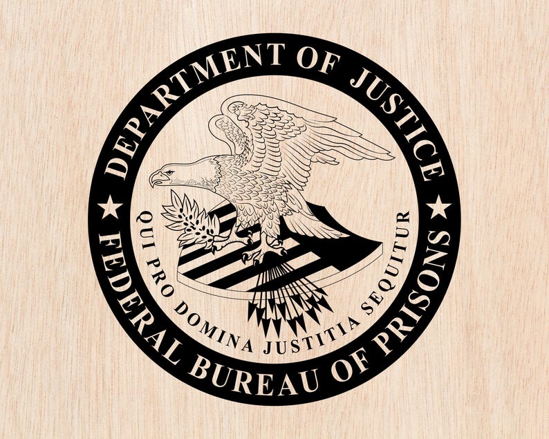 Seal of the Federal Bureau of Prisons SVG Bundle, DOJ Prisons Emblem ...