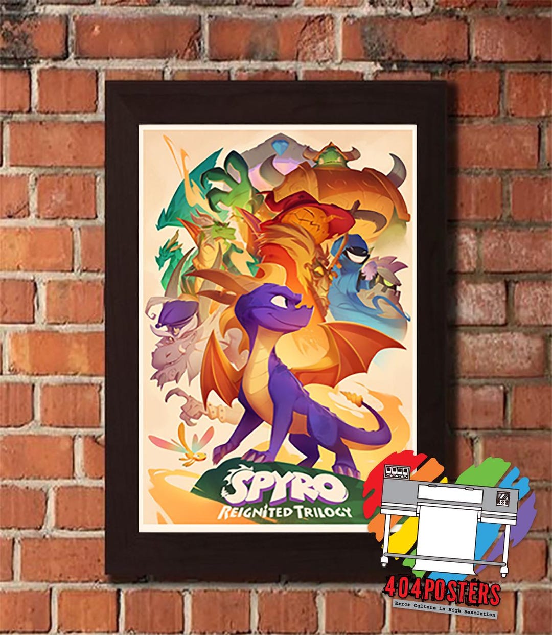 Spyro the Dragon Retro Art Print – Poster or Canvas 60x40cm – Nostalgic ...