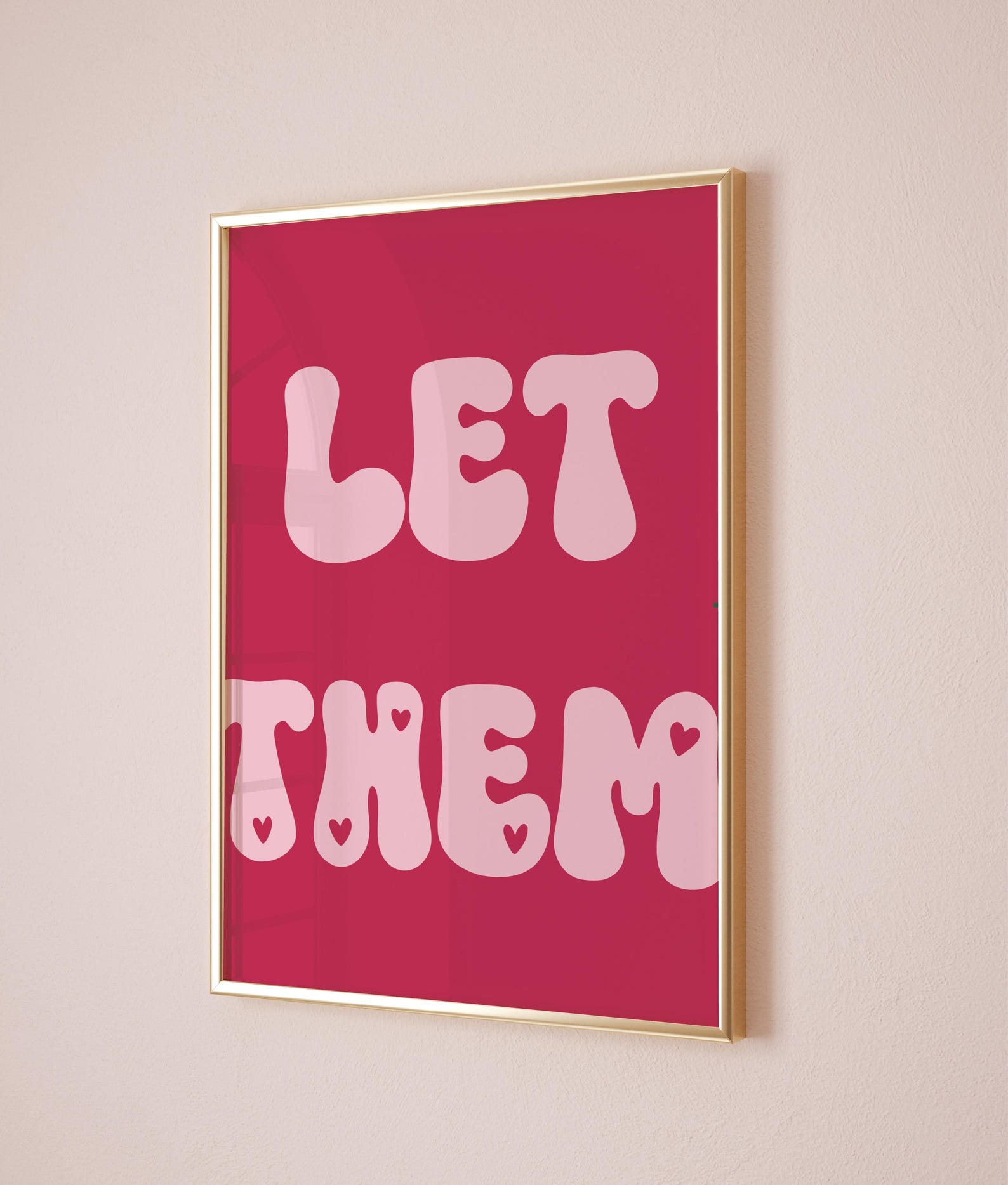 Let Them, Let Them Theory, Wall Art, Mel Robbins Art Motivational Quote ...