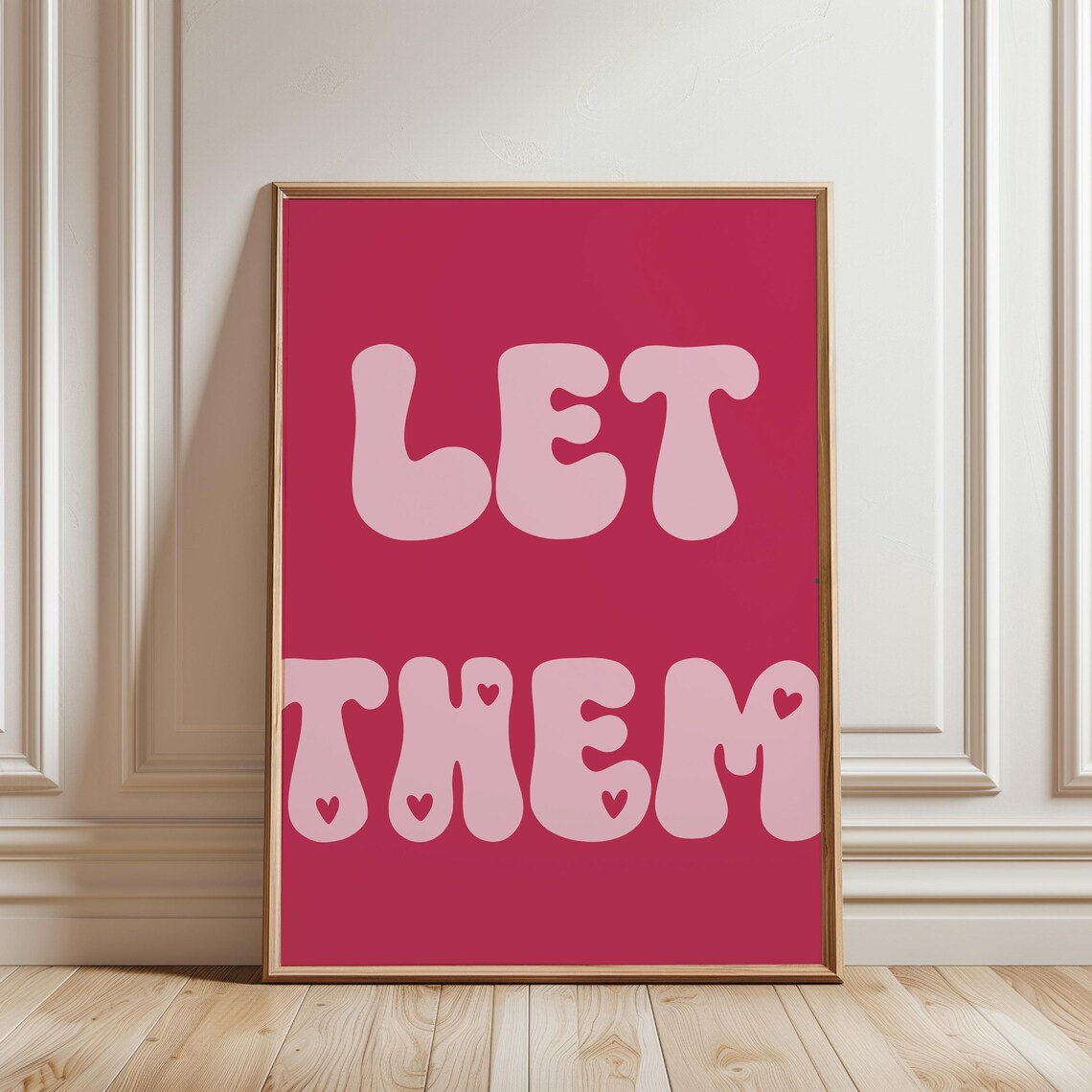 Let Them, Let Them Theory, Wall Art, Mel Robbins Art Motivational Quote ...
