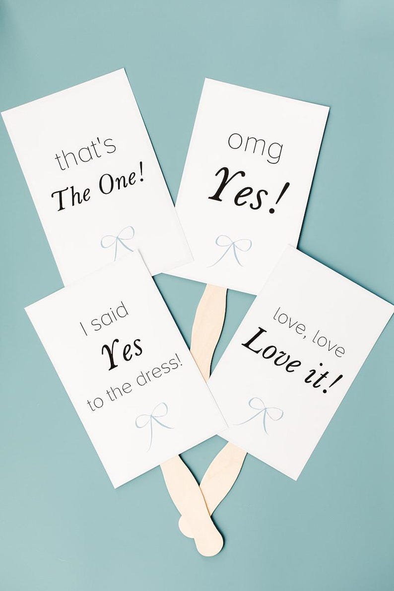 Wedding Dress Shopping Voting Signs Download, I Said Yes to the Dress ...